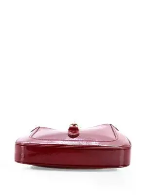 Gucci Jackie Notte Chain Patent Mini Hobo Bag - Red