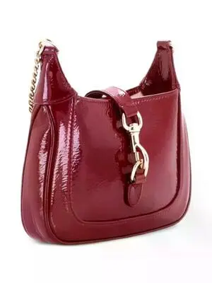 Gucci Jackie Notte Chain Patent Mini Shoulder Bag - Red