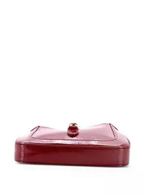 Gucci Jackie Notte Chain Patent Mini Shoulder Bag - Red