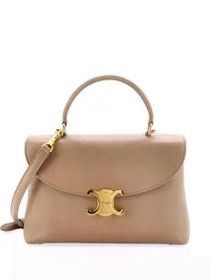Celine Nino Top Handle Bag Nubuck Medium Satchel - Neutrals