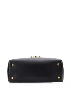 Celine Nino Top Handle Bag Leather Medium Satchel - Black