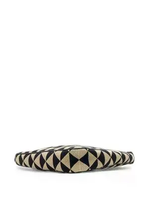 Prada Symbole Triangle Bag Jacquard Mini Shoulder Bag - Black