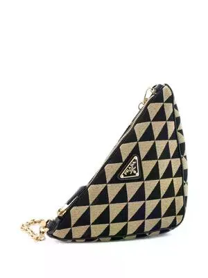 Prada Symbole Triangle Bag Jacquard Mini Shoulder Bag