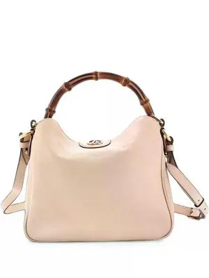 Gucci Diana Nm Bamboo Shoulder Bag Leather Small Tote Bag - Neutrals