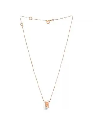 BVLGARI B.zero1 Pendant 18k Rose Gold With Diamonds Necklace