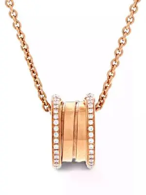 BVLGARI B.zero1 Pendant 18k Rose Gold With Diamonds Necklace