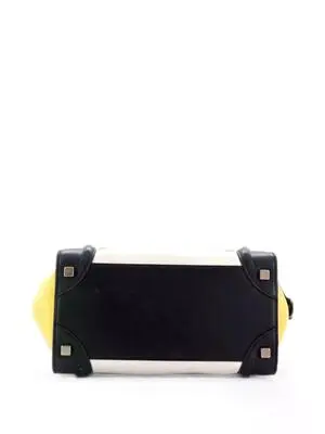 Celine Tricolor Luggage Bag Leather Micro Tote Bag