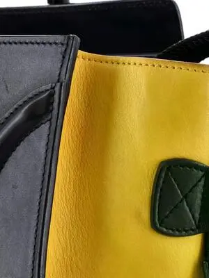 Celine Tricolor Luggage Bag Leather Micro Tote Bag