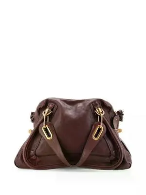 Chloé Paraty Top Handle Bag Leather Medium Satchel - Brown