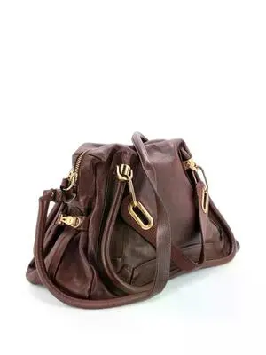 Chloé Paraty Top Handle Bag Leather Medium Satchel - Brown