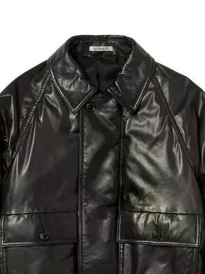 Auralee Padded Leather Jacket