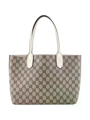 Gucci Reversible Gg Print Leather Small Tote Bag - Brown