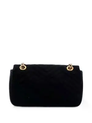 Gucci Gg Marmont Flap Bag Matelasse Velvet Small Shoulder Bag