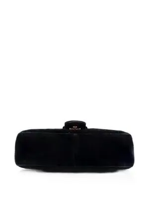 Gucci Gg Marmont Flap Bag Matelasse Velvet Small Shoulder Bag