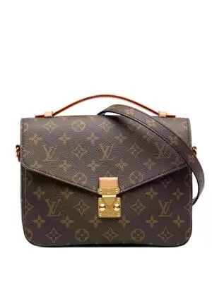 LOUIS VUITTON 2021-2026 Monogram Pochette Metis Satchel - Brown