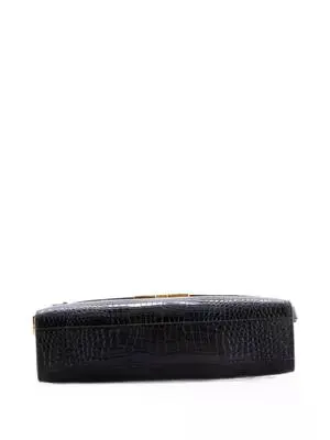 Saint Laurent Manhattan Crocodile Embossed Leather Medium Shoulder Bag