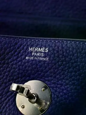 Hermès Lindy Bag Clemence 30 Shoulder Bag - Blue