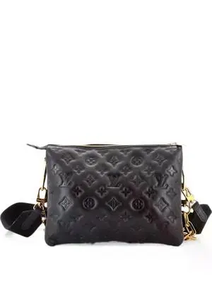 LOUIS VUITTON Coussin Bag Monogram Embossed Lambskin Pm Crossbody Bag - Black