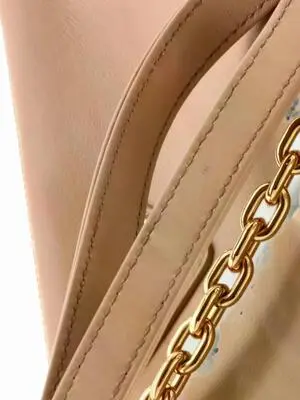 Prada Double Symbole Triangle Bag Leather And Jacquard Mini Shoulder Bag