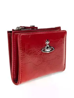 VIVIENNE WESTWOOD Slim Flap Orb-plaque Leather Wallet
