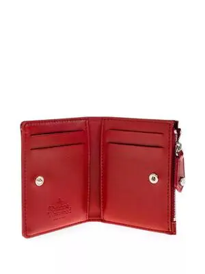 VIVIENNE WESTWOOD Slim Flap Orb-plaque Leather Wallet