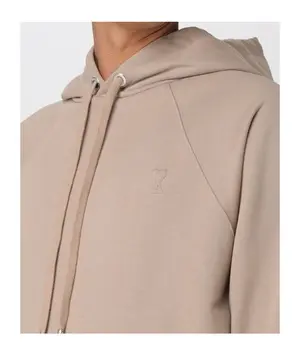 AMI Paris Logo Detailed Drawstring Hoodie