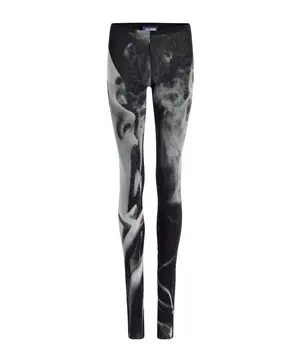 JEAN PAUL GAULTIER Mesh Flare Pants Printed 'smoking Women
