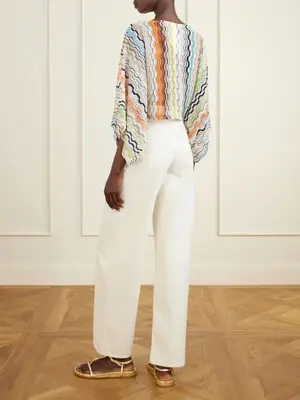 Missoni Striped Crochet-knit Top