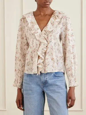 DÔEN Silk Floral Shirt