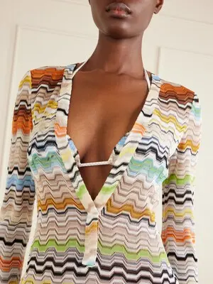 Missoni Striped Crochet-knit Coverup