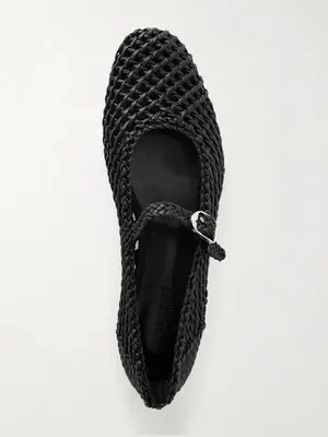 Le Monde Beryl Knotted Leather Ballet Flats - No