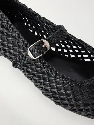 Le Monde Beryl Knotted Leather Ballet Flats - No