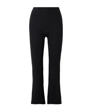 LESET Rio Cropped Stretch-ponte Flared Pants