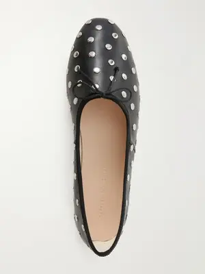 LOEFFLER RANDALL Studded Leather Ballet Flats