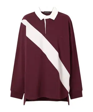 WALES BONNER Minimal Long-sleeve Polo Shirt - Red