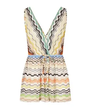 Missoni Striped Crochet-knit Playsuit