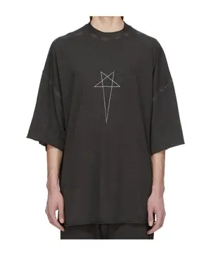 Rick Owens Pentagram-print Oversized T-shirt