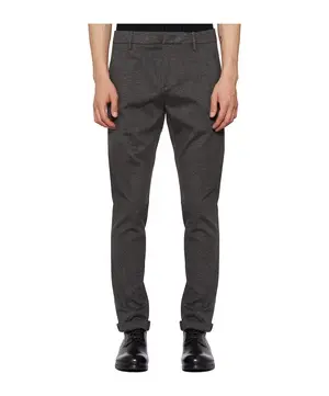 DONDUP Pleated Zip-detail Casual Trousers - Grey