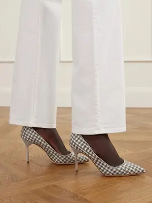 Manolo Blahnik Pleated Wool High Heels