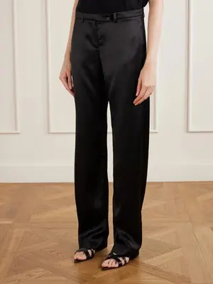 Khaite Satin Straight-leg Pants