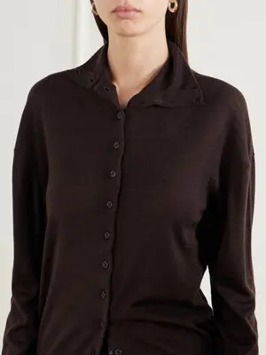 KALLMEYER Leona Wool And Silk-blend Cardigan