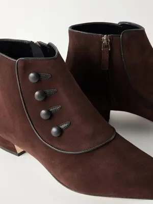 Manolo Blahnik Classic Cuffed Ankle Boots