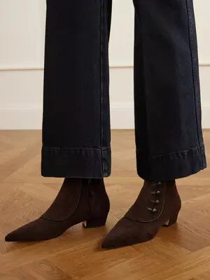 Manolo Blahnik Classic Cuffed Ankle Boots