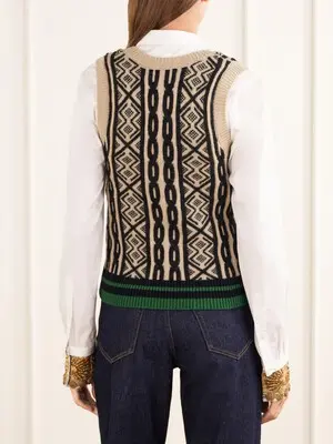 Dries Van Noten Knitted Wool Vest