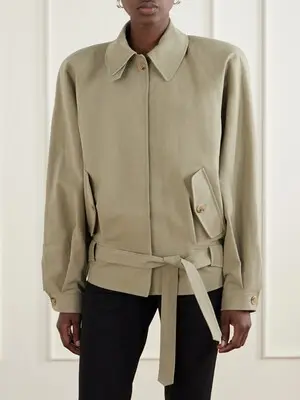 Magda Butrym Belted Cotton-gabardine Jacket