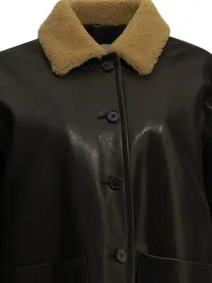 Khaite Shearling-trimmed Leather Jacket
