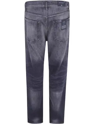 7 For All Mankind Easy Straight Faded Straight-leg Jeans