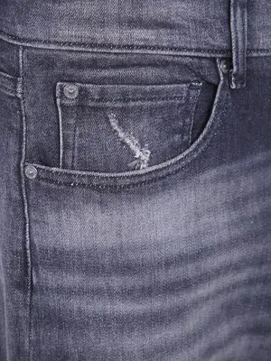 7 For All Mankind Easy Straight Faded Straight-leg Jeans