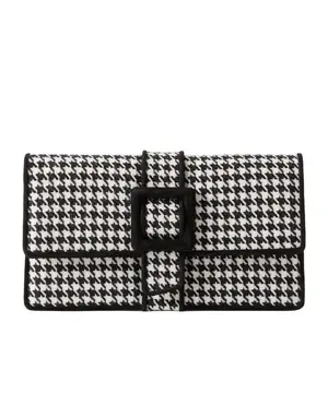 Manolo Blahnik Classic Houndstooth Clutch