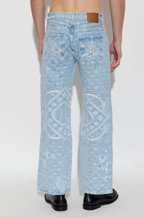 Casablanca Carpet Jacquard Baggy Denim Jeans